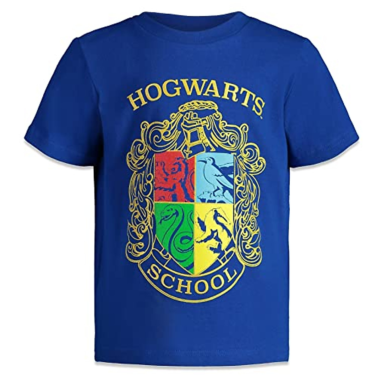 Harry Potter Big Boys 3 Pack Pullover T-Shirts Blue/Grey/Red 10-12