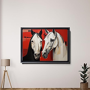 Majestic Black Stallion Galloping In The Clouds, Black Horse On Salt Flats, Canvas Print, Black Horse Print, Black Horse Wall Art