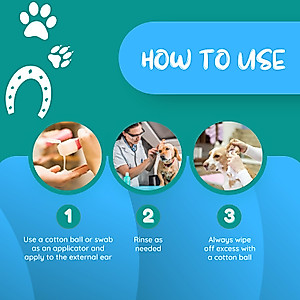 Laube Kelco Pet Ear Cleaner - Zap Ear Cleaning Solution for Dogs, Cats, Horses, and Pets - Anti-Itch Ear Wash and Debris Remover - Natural, pH Balanced, Biodegradable Vitamin E Formula (1 Gallon)