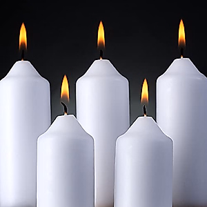SPAAS White Pillar Candles - 20 Pack | 1.5x4 Inch Bulk Pillar Candles, Dripless Dinner Candles | Unscented Pillar Candles for Home Décor, Memorial, Vigil, Parties, Wedding, Decorative Lantern