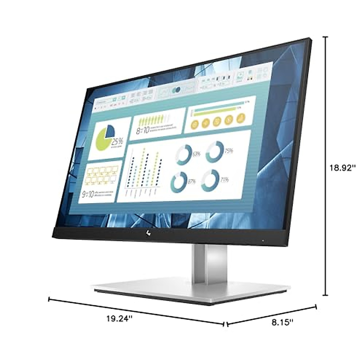 HP E22 G4 21.5" Full HD LCD Monitor - 16:9-22" Class - in-Plane Switching (IPS) Technology - 1920 x 1080-250 Nit - 5 ms - HDMI - VGA - DisplayPort - USB Hub