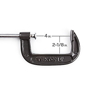 TEKTON 4 Inch Malleable Iron C-Clamp | 4017