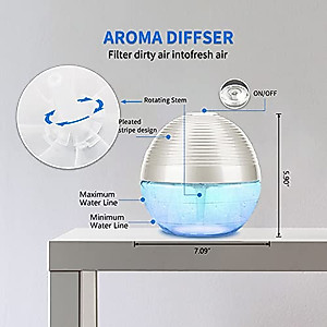 ap airpleasure 2-Pack Water-Based Purifier Air Washer, Revitalizer & Fresh Aire Freshener, Air Fresher with 6 LED Color Changing Mood Light for Rooms