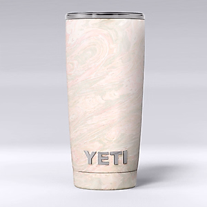 Design Skinz Pink Slate Marble Surface V47 - Skin Decal Vinyl Wrap Kit Compatible with The Yeti Rambler Cooler Tumbler Cups