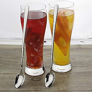 Long Handle Spoon, 9-inch Ice Tea Spoon, DEALIGHT Premium 18/10 Stainless Steel Iced Teaspoon for Mixing, Cocktail Stirring, Tea, Coffee, Milkshake, Cold Drink, Set of 6 (Heavy Duty)