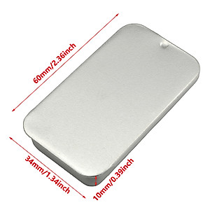 ZZHXSM 8PCS Mini Rectangular Sliding Lid Storage Box 60x34x10mm Metal Sliding Top Tin Finger Cot Small Iron Box for Candy Jewelry Crafts Pill Storage Organizing Small Items Lip Balm USB Cable Herbal