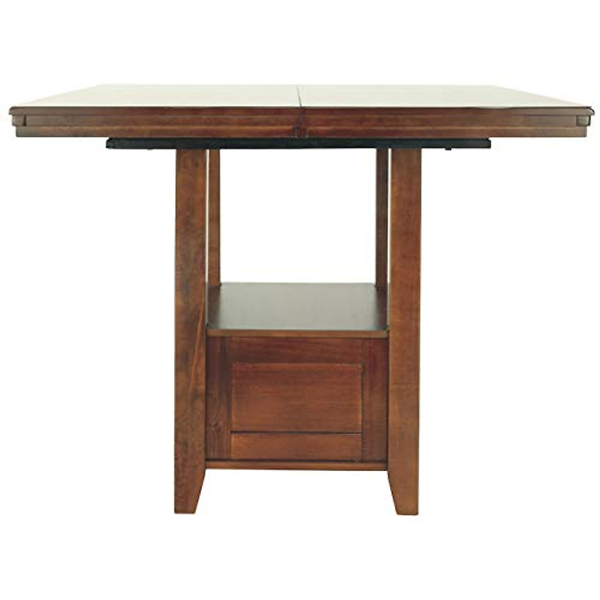 Signature Design by Ashley Ralene Traditional 36" Counter Height Dining Room Extension Table, Medium Brown