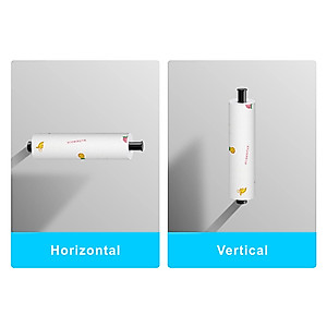 LOKTAR Black Paper Towel Holder, Very High Bond Self Adhesive or Drilling Paper Towel Rack, Under Cabinet Paper Towel Holder Wall Mount for Kitchen, Bathroom, Sink, 13 Inch