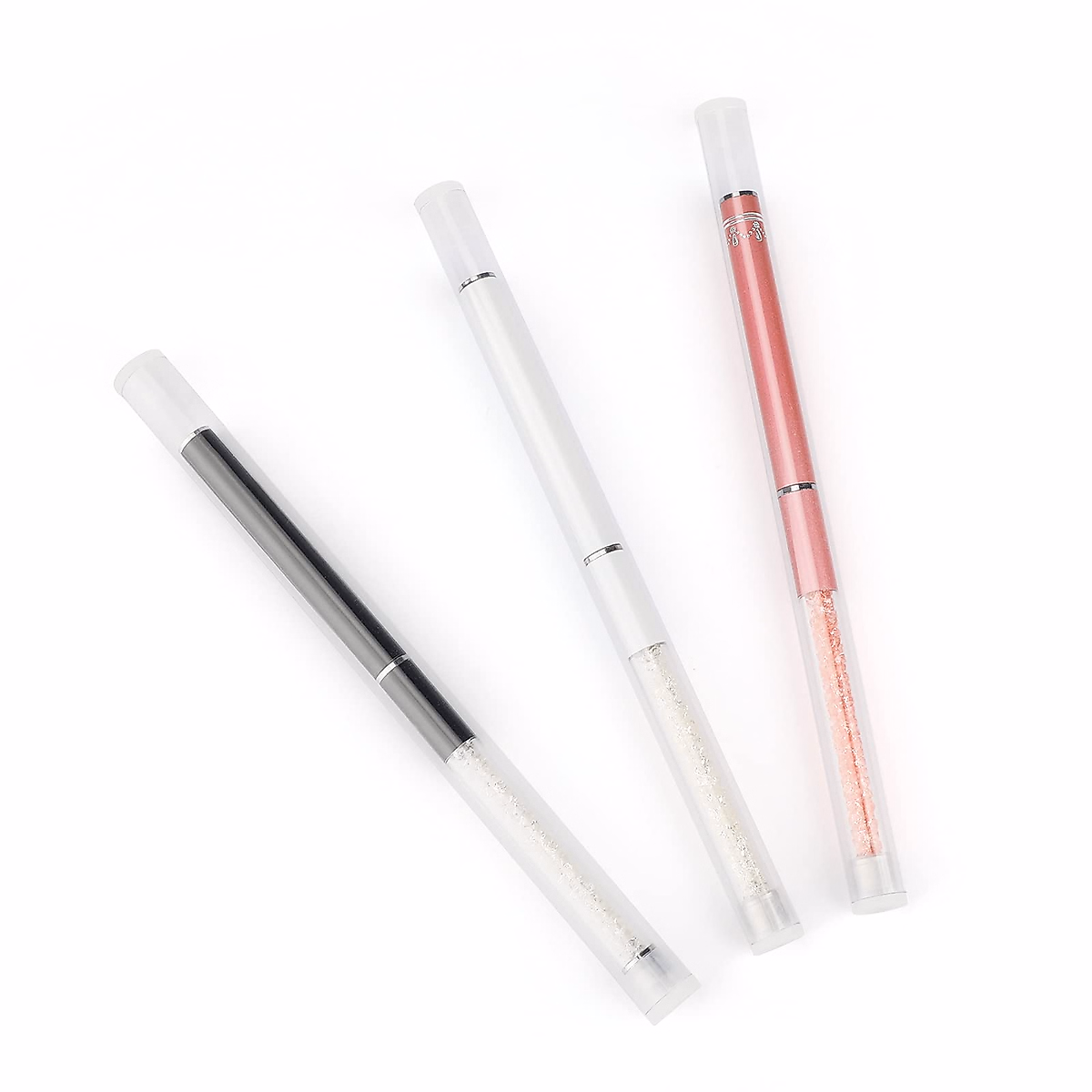 G2PLUS 3PCS Eyelash Brushes with Cap, Eye brow Brush, Eyelash Mascara Brushes Wands Applicator Makeup Tools for Travel