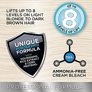 Knight & Wilson Color-Freedom Cream Hair Bleach Kit. Ammonia-Free Formula Lifts up to 8 Shades. Protects & Repairs While Lightening. Complete Hair Bleaching kit with Tint Bowl, Brush, Gloves & Cap