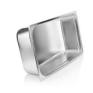 4" Deep Steam Table Pan Full Size, Kitma 14 Quart Stainless Steel Anti-Jam Standard Weight Hotel GN Food Pans - NSF (20.87"L x 12.8"W) - 6 Pack