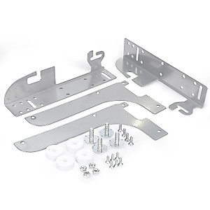 HRepair 5WD-DMKIT Metal Door Shelf Mount Silver Kit For 5wb1 5wb2 5cw2 Organizer Basket Series RV Pull Out Wire Baskets Cabinet Kitchen Cookware Organizers Waste Containers