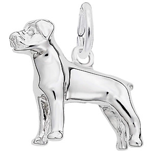 Rembrandt Charms Rottweiler Charm, Sterling Silver