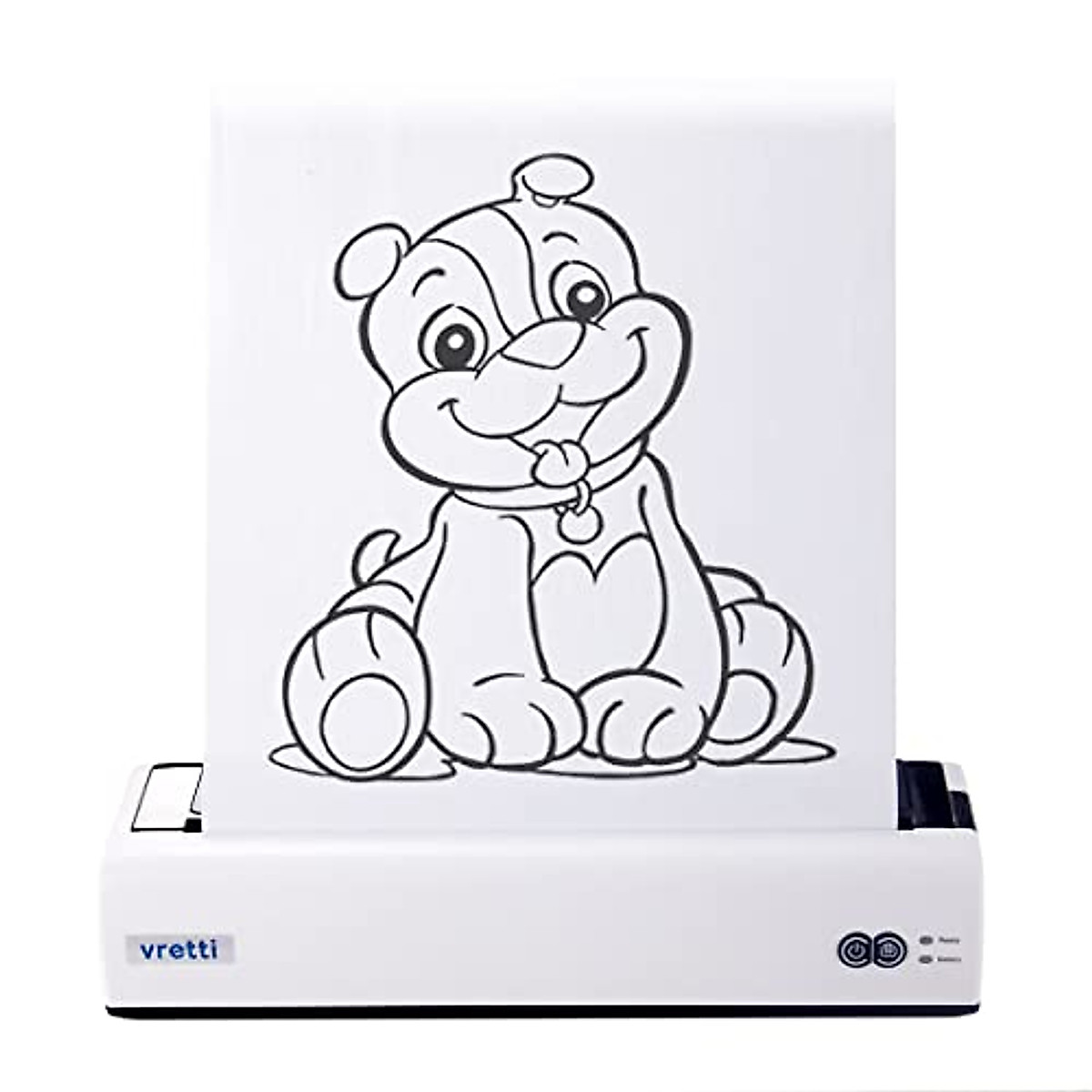 vretti A4 Wireless Bluetooth USB Portable Printer Compatible with Android and iOS Phone Support 8.5×11 Inches Thermal Paper for Outdoors Home Office Travel Students and Cars Printing