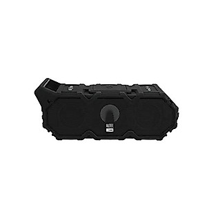 Altec Lansing LifeJacket XL Jolt with Lights, Built In Qi Wireless Charger, Waterproof, Snowproof, Shockproof and it Floats in Water, Up to 20 Hour Battery Life, Black