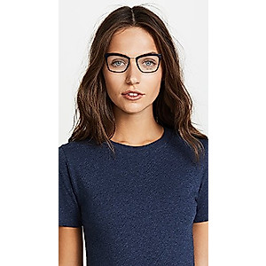 Prada Women's Square Glasses, Black/Clear, One Size