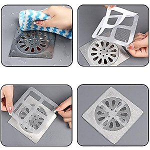 Einweg Filterflicken for Drain, Disposable Filter Patches for Drain Shower, Disposable Drain Covers for Shower, Bathtub Drain Filter Patch,Floor Drain Cover,for Bathroom,Kitchen (30PCS)