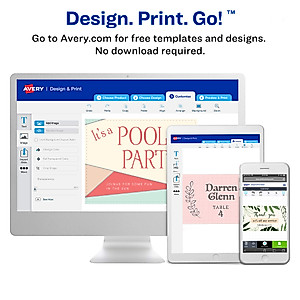 Avery Printable Note Cards, 4.25" x 5.5", Two-Sided Printing, Matte White, 2 Pack, 100 Cards Total (5813)