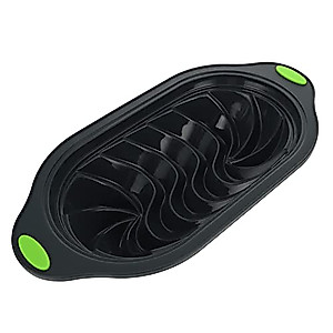 Angoily 1pc Threaded Toast Silicone Gummy Molds Silicone Bread Loaf Pan Round Silicone Molds Pastry Baking Loaf Bread French Bread Silicone Bread Nonstick Baking Tool Kitchen Gadget