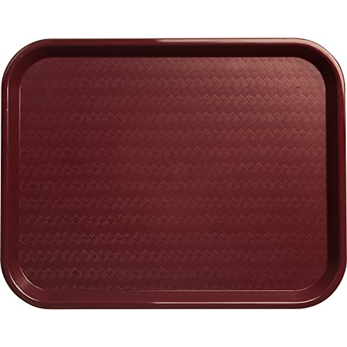 Carlisle FoodService Products Cafe Plastic Fast Food Tray, 14" x 18", Burgundy, (Pack of 12)
