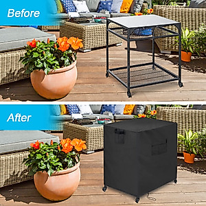 Outdoor Table Cover for Ooni Large Table, Catcan 36 x 32 x 32inch Waterproof Outdoor Prep Table Cover Pizza Oven Stand Cover