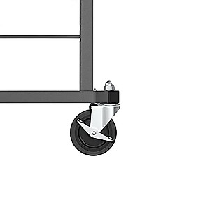 CoscoProducts 66760DKG1E Smartfold Portable Folding, Hardwood Top (400 Pound Weight Capacity, Dark Gray) Workbench Desk, Work, Heath Pine