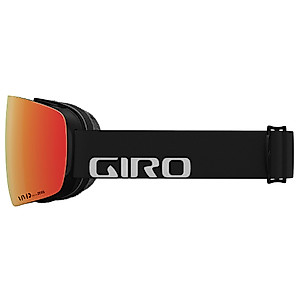 Giro Contour Asian Fit Ski Goggles - Snowboard Goggles for Men & Women - Black Wordmark Strap w/VIVID Ember/VIVID Infrared Lenses