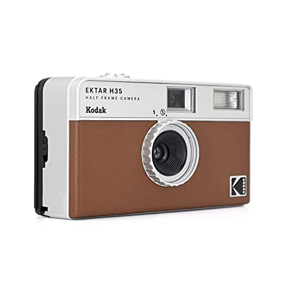 KODAK EKTAR H35 Half Frame Film Camera, 35mm, Reusable, Focus-Free, Lightweight, Easy-to-Use (Brown) (Film & AAA Battery are not Included)