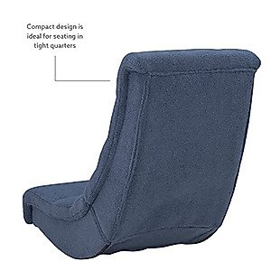 Linon Blue Sherpa Lars Gaming Rocking Chair, 8.25" Seat Height