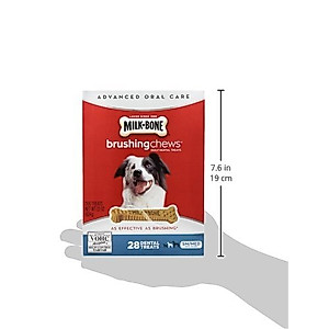 Milk-Bone Brushing Chews Daily Dental Treats - Small/Medium Value Pack, 22 Ounce - 28 Bones