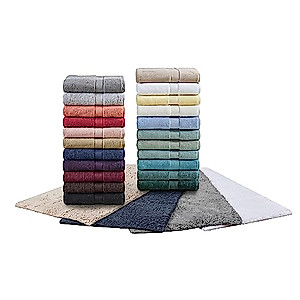 Madison Park Signature 800GSM 100% Cotton Luxurious Bath Towel Set Highly Absorbent, Quick Dry, Hotel & Spa Quality for Bathroom, Multi-Sizes, Seafoam 8 Piece
