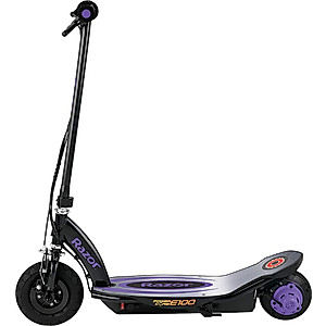 Razor Power Core E100 Electric Scooter for Kids Ages 8+ - 100w Hub Motor, 8" Pneumatic Tire, Up to 11 mph and 60 min Ride Time, For Riders up to 120 lbs