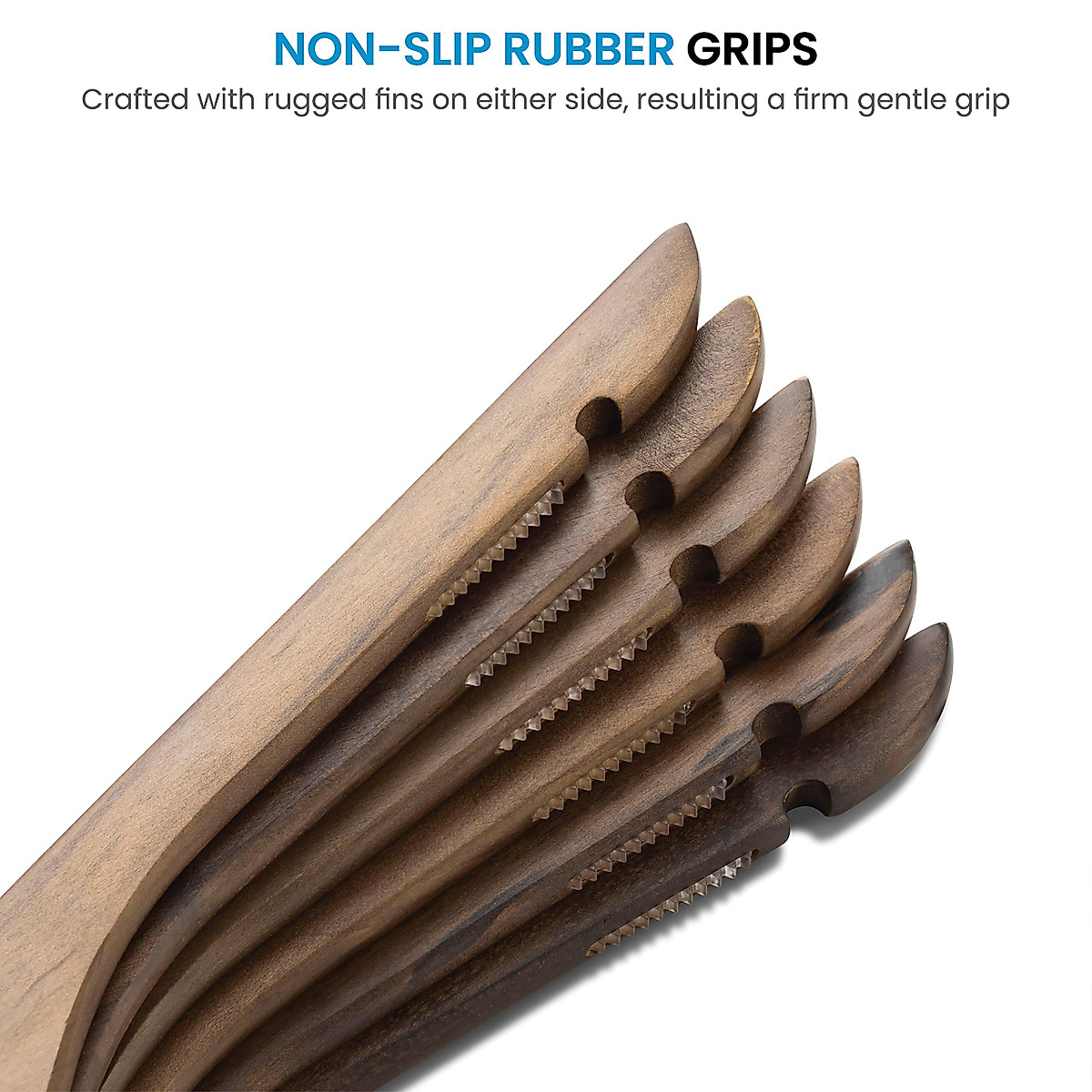 Zober Wooden Hangers w/Rubber Grips - 10 Pack Non Slip, Heavy Duty Coat Hangers - Slim, Space Saving w/Notches Made from Luxe Wood - Wood Hangers for Coats, Suits, Shirts, Dresses