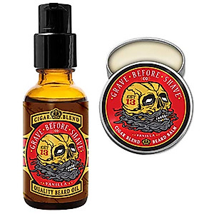GRAVE BEFORE SHAVE Travel Beard Pack (Cigar Blend (Vanilla/tobacco scent)