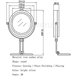 KONGZIR Bathroom Vanity Mirrors Travel Mirrors，Lighted Magnifying Mirror 10X with Natural LED Lights, Portable Lighting Vanity Mirror for Bathroom and Travel，Bathroom Mirrors Makeup Mirror