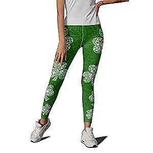Pilates Running Pants Skinny Women's Good Luck Paddystripes Pants Leggings For Yoga Pants 1x Yoga Pants for Women plus Size (Green, XXL)