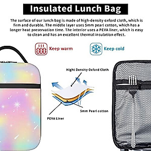 cuesr Tie Dye Lunch Box Kids Girls Boys Insulated Cooler Thermal Cute Lunch Bag Tote for School