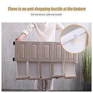 Plastic Drawers Dresser, Storage Cabinet with 6 Drawers, Closet Drawers Tall Dresser Organizer for Clothes,Playroom,Bedroom Furniture, 4 Wheels, 2 Locks, 100lbs Load Capacity(White)