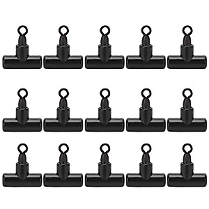 15pcs T Shape Sleeve Swivels T Shape 3 Way Swivel Connector Cross Line Fishing Tackle Accessory