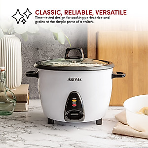 Aroma Housewares Commercial Rice Cooker and Food Steamer Bundle (ARC-1033E + ARC-360-NGP)