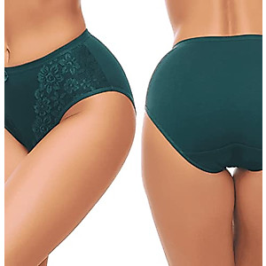 EVERYWOMANKNOW Cotton underpants for women - Ladies panties - No show - Pack of 4 Cotton Panties M