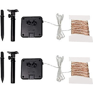 BHCLIGHT Solar String Lights Outdoor, 2-Pack 80FT 200 LED Solar Outdoor Lights, Waterproof Copper Wire 8 Modes Solar Fairy Lights for Garden Patio Tree Christmas Party Wedding (Warm White)