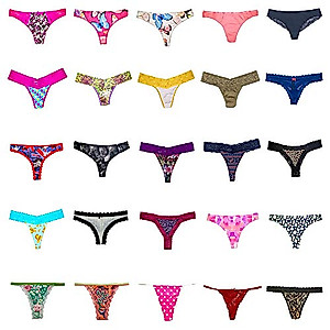 Dircho Women Underwear Variety of Panties Thong G-string T-back Tanga Pack of 10&20 (10 Pcs, XX-Large)