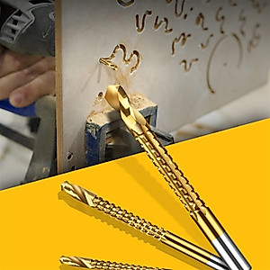 DINGGUANGHE-CUP Drill Bits Serrated Cobalt Drill Bit Set Spiral Screw Metric Composite Tap Drill Bit Tap Twist Drill Bit Set Power Tool Accessories (Color : 6Pcs Drill)