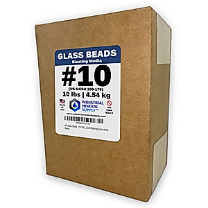 #10 Glass Beads - (10 LBS or 4.54 kg) - Blasting Abrasive Media (Fine) - 100-170 US Mesh for Blast Cabinets or Sand Blasting Guns