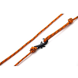 Heavstjer Fashion Plated Black Alloy Shark Tail Hook Colorful Rope Link Bracelet