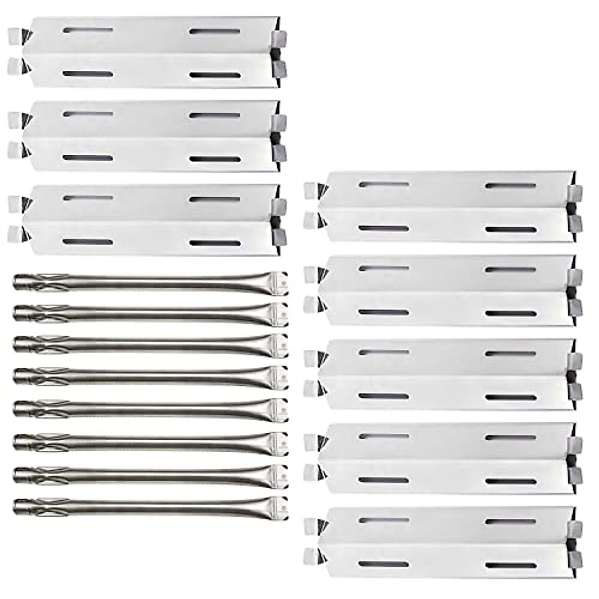 Hisencn Grill Replacement Parts for Members Mark GR2039201-MM-00, 17 inch Heat Plates, Grill Burners Replacement for Bakers and Chefs ST1017-012939 SAMS Club and Grill Chef BIG-8116, Uniflame (8 Pack)
