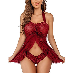 Avidlove Valentine's Lingerie for Women Lace Babydoll Sleepwear Maternity Lingerie Sexy Pregnant