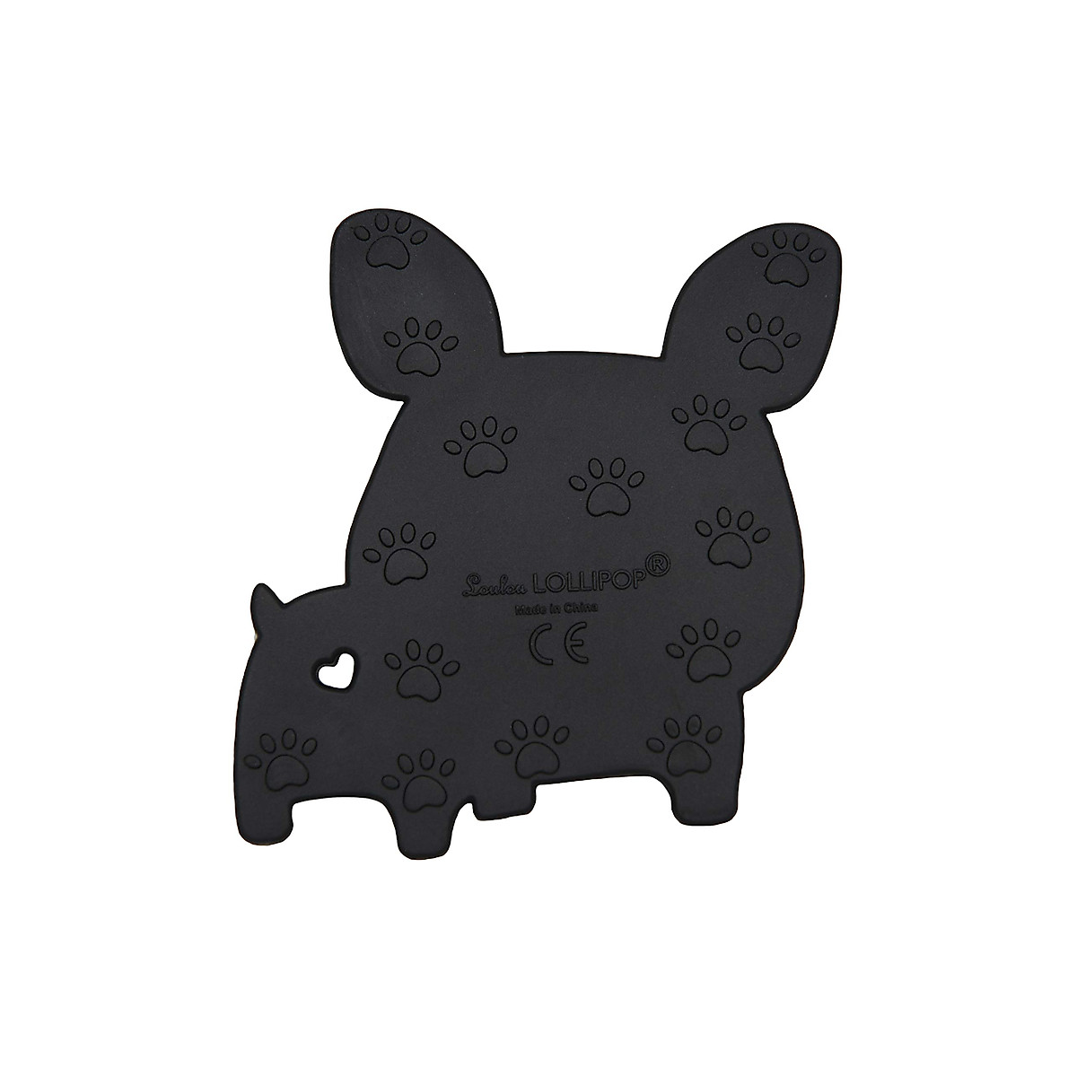 Loulou Lollipop Silicone Teether and Holder Clip Bundle Set - Boston Terrier/Sweetheart Multi