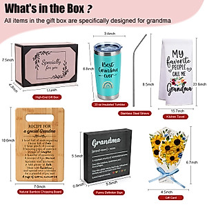 BuiltFit Grandma Gifts Birthday Gift for Grandma from Granddaughter - Birthday Gifts Box for Grandmother from Grandchildren Grandson, Christmas Mothers Day Gifts Set for Great Grandma Nana
